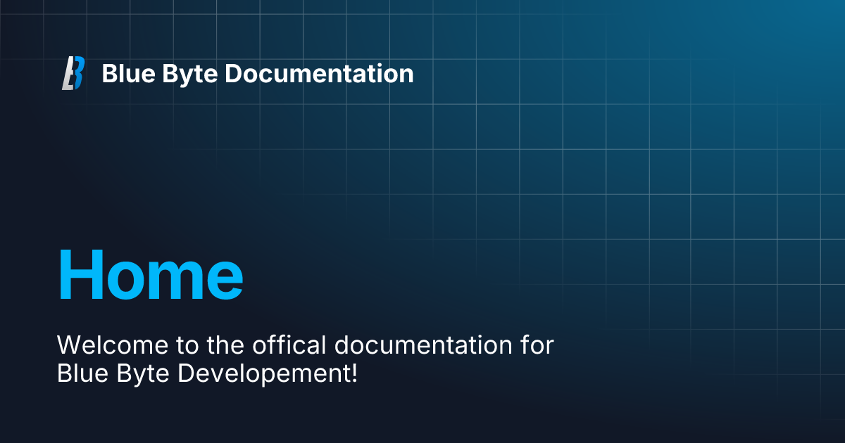 Home | Blue Byte Documentation