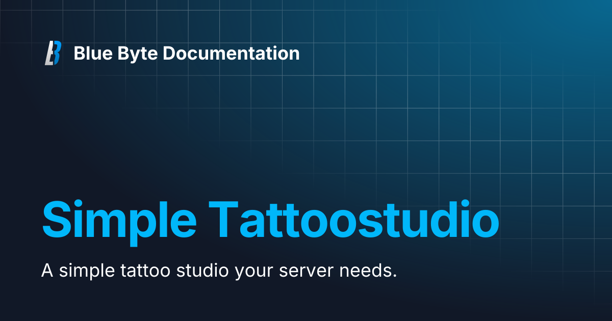 Simple Tattoostudio | Blue Byte Documentation